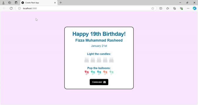 Fizza Muhammad Rasheed on LinkedIn: #30days30projects #nextjs # ... Fizza Muhammad Rasheed on LinkedIn: #30days30projects #nextjs # ...
