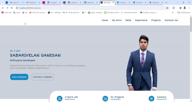 Sabarivelan Ganesan on LinkedIn: #portfolio #react #opentowork Sabarivelan Ganesan on LinkedIn: #portfolio #react #opentowork