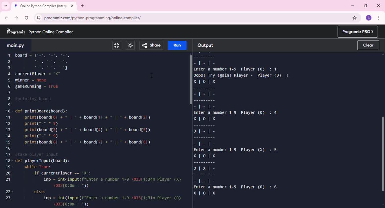 Ranjani Natarajan on LinkedIn: #python #tictactoe #internpe # ... Ranjani Natarajan on LinkedIn: #python #tictactoe #internpe # ...
