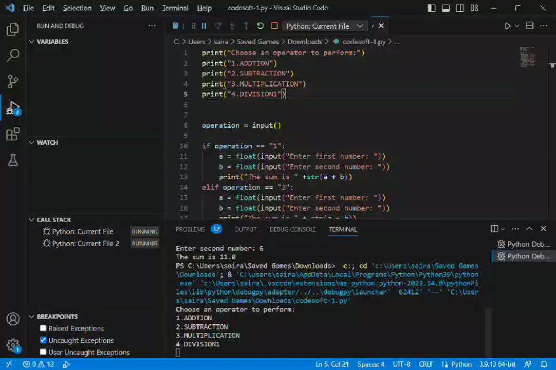 Banti Sairam on LinkedIn: #codesoftinternship #pythonprogramming #intern Banti Sairam on LinkedIn: #codesoftinternship #pythonprogramming #intern