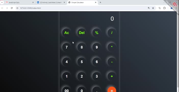 How I built a calculator app with HTML, CSS, and JavaScript | zaid khan ... How I built a calculator app with HTML, CSS, and JavaScript | zaid khan ...