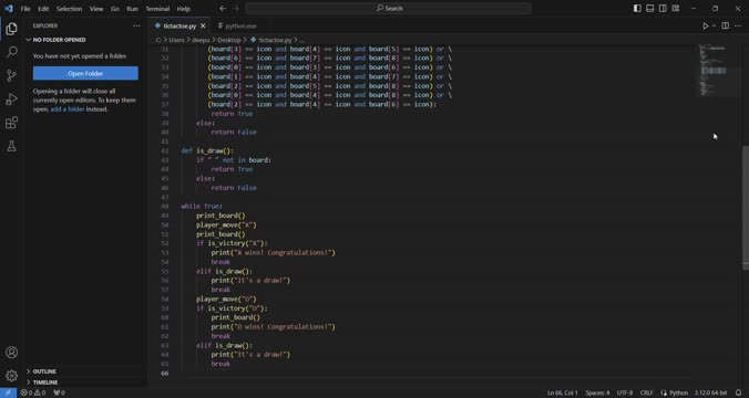Deepthi Addanki on LinkedIn: #tictactoe #pythonprogramming Deepthi Addanki on LinkedIn: #tictactoe #pythonprogramming