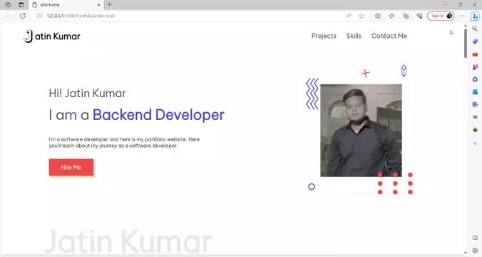 Jatin Kumar on LinkedIn: #portfolio #web #lovebabbar Jatin Kumar on LinkedIn: #portfolio #web #lovebabbar