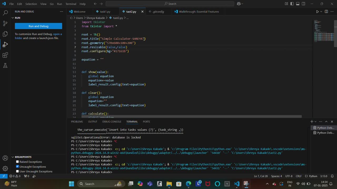 Shreya Kakade on LinkedIn: #python #codsoftinternship #calculatorapp # ... Shreya Kakade on LinkedIn: #python #codsoftinternship #calculatorapp # ...