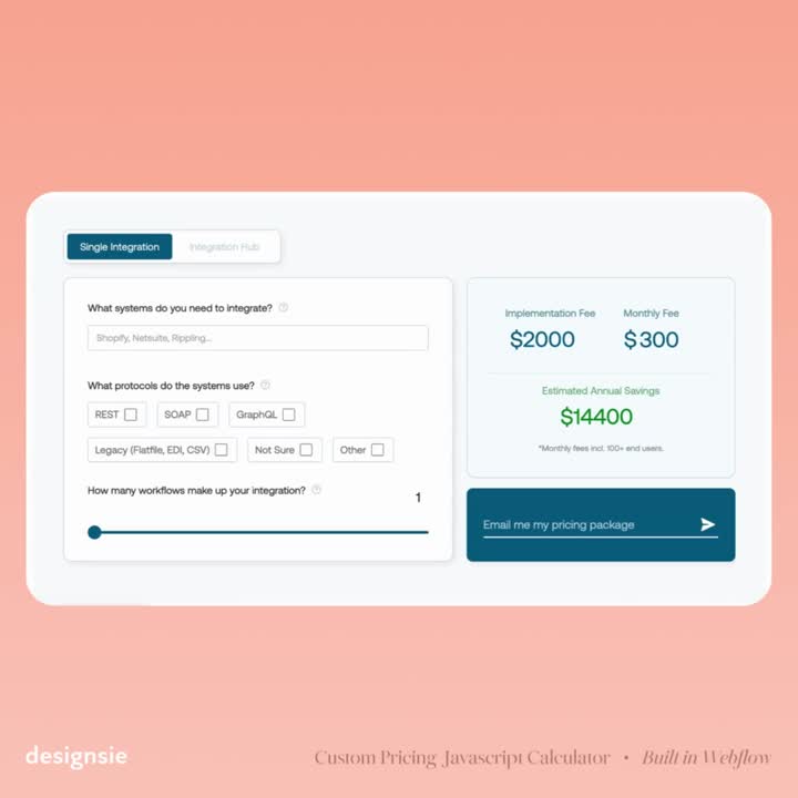 Javascript pricing calculator built on Webflow HUGE shoutout to KC ... Javascript pricing calculator built on Webflow HUGE shoutout to KC ...