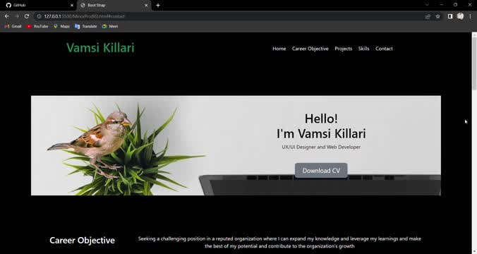 Vamsi Killari on LinkedIn: #html #css #bootstrap #portfolio # ... Vamsi Killari on LinkedIn: #html #css #bootstrap #portfolio # ...