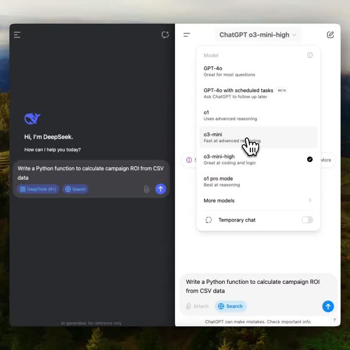 OpenAI just launched o3-mini. I tested it vs. DeepSeek-R1. - R1 took ... OpenAI just launched o3-mini. I tested it vs. DeepSeek-R1. - R1 took ...