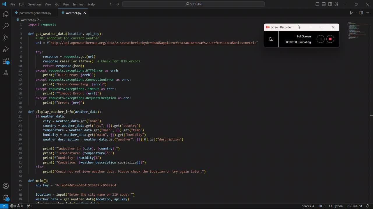 Abdul Subhani on LinkedIn: #internship #python #weatherapp # ... Abdul Subhani on LinkedIn: #internship #python #weatherapp # ...