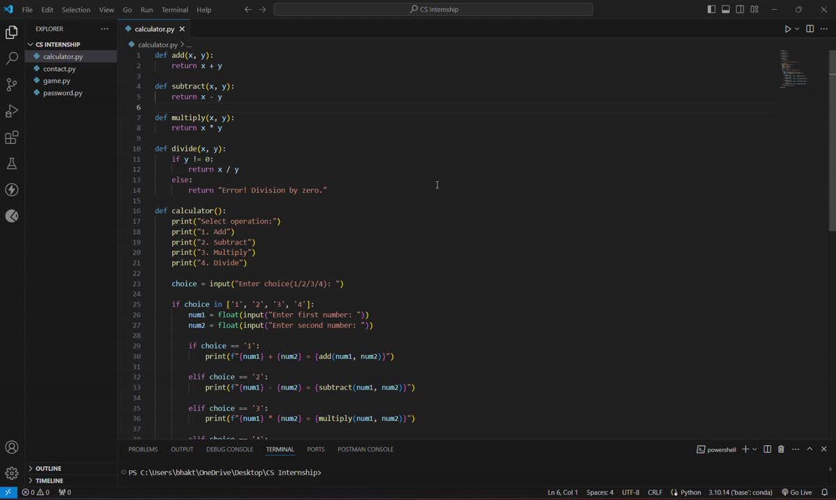 bhakti jain on LinkedIn: #programming #codsoft #learning #python # ... bhakti jain on LinkedIn: #programming #codsoft #learning #python # ...