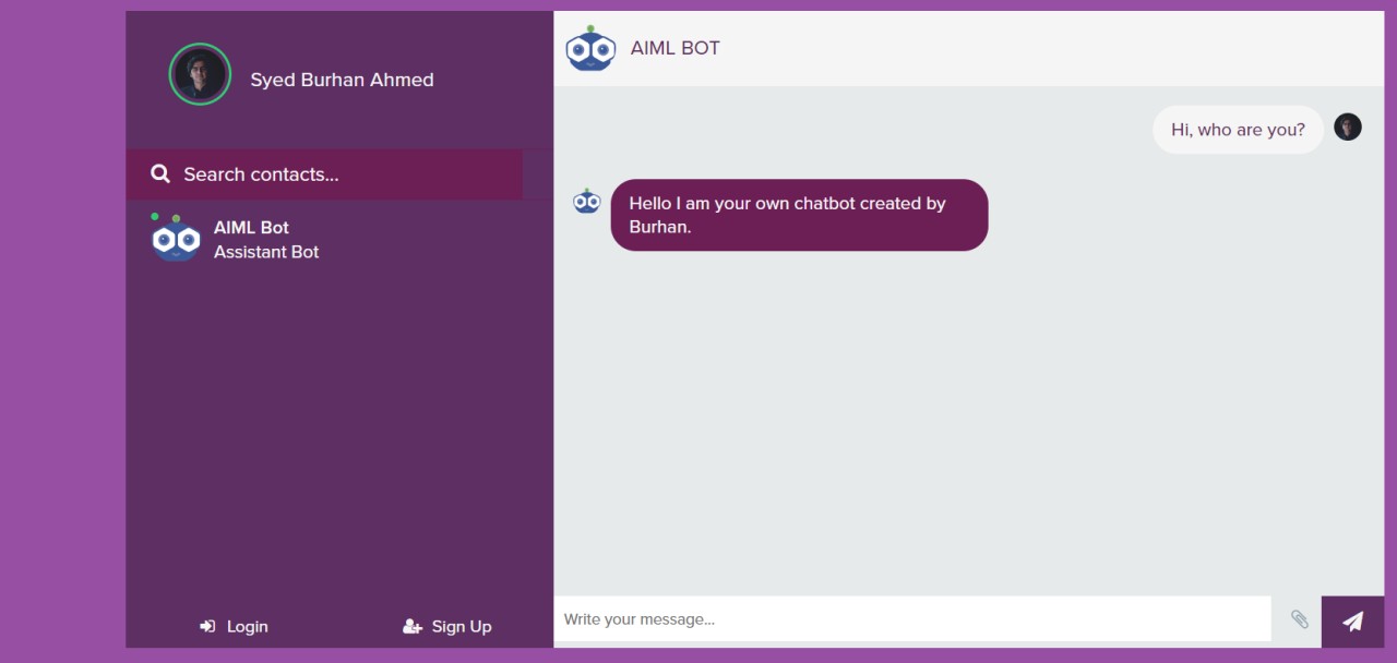 Syed Burhan Ahmed on LinkedIn: #aiml #chatbot #python #flask #nlp #ai # ... Syed Burhan Ahmed on LinkedIn: #aiml #chatbot #python #flask #nlp #ai # ...