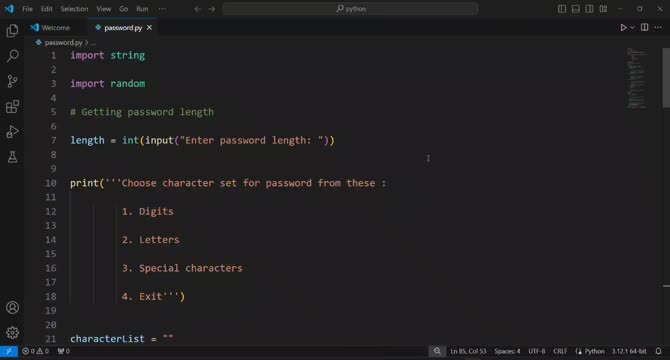Completed Python Internship: Password Generator | Shaik ismail posted ... Completed Python Internship: Password Generator | Shaik ismail posted ...