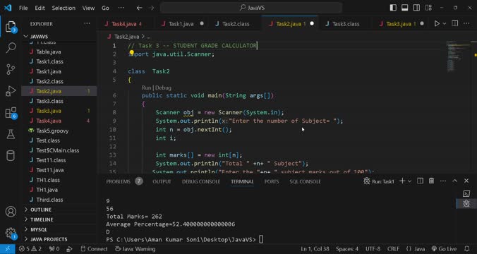 My latest Java project: Student Grade Calculator | Ayush Kumar Sony ... My latest Java project: Student Grade Calculator | Ayush Kumar Sony ...