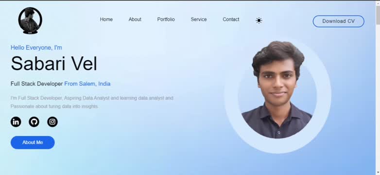 Launching my portfolio website using HTML, CSS, and JavaScript | Sabari ... Launching my portfolio website using HTML, CSS, and JavaScript | Sabari ...