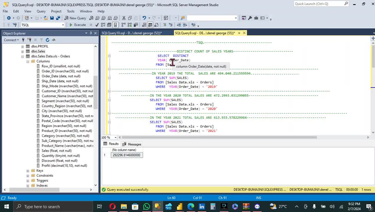 Seun Lucas on LinkedIn: Analyzing Sales Data Using T-SQL In this ... Seun Lucas on LinkedIn: Analyzing Sales Data Using T-SQL In this ...