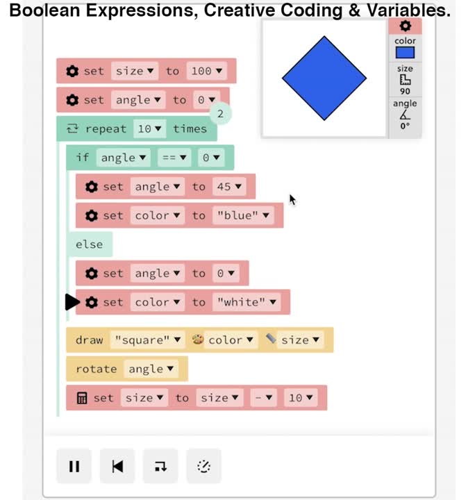Third Experiment Using Boolean Expressions, Creative Coding & Variables ... Third Experiment Using Boolean Expressions, Creative Coding & Variables ...