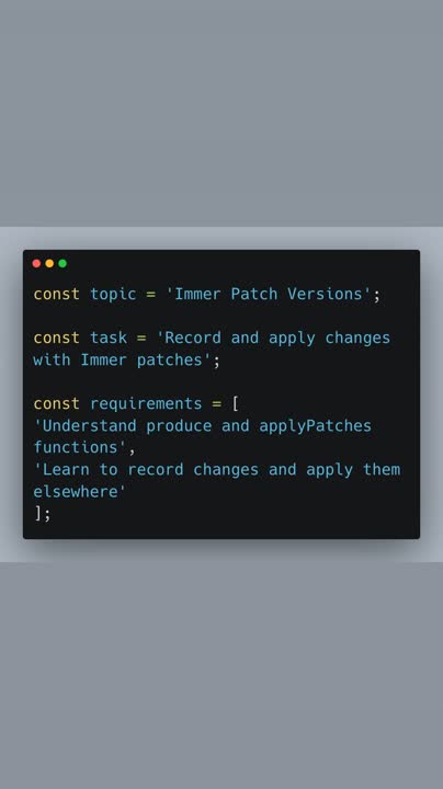 Immer's patch feature: How to replicate app state | Anton Ioffe posted ... Immer's patch feature: How to replicate app state | Anton Ioffe posted ...