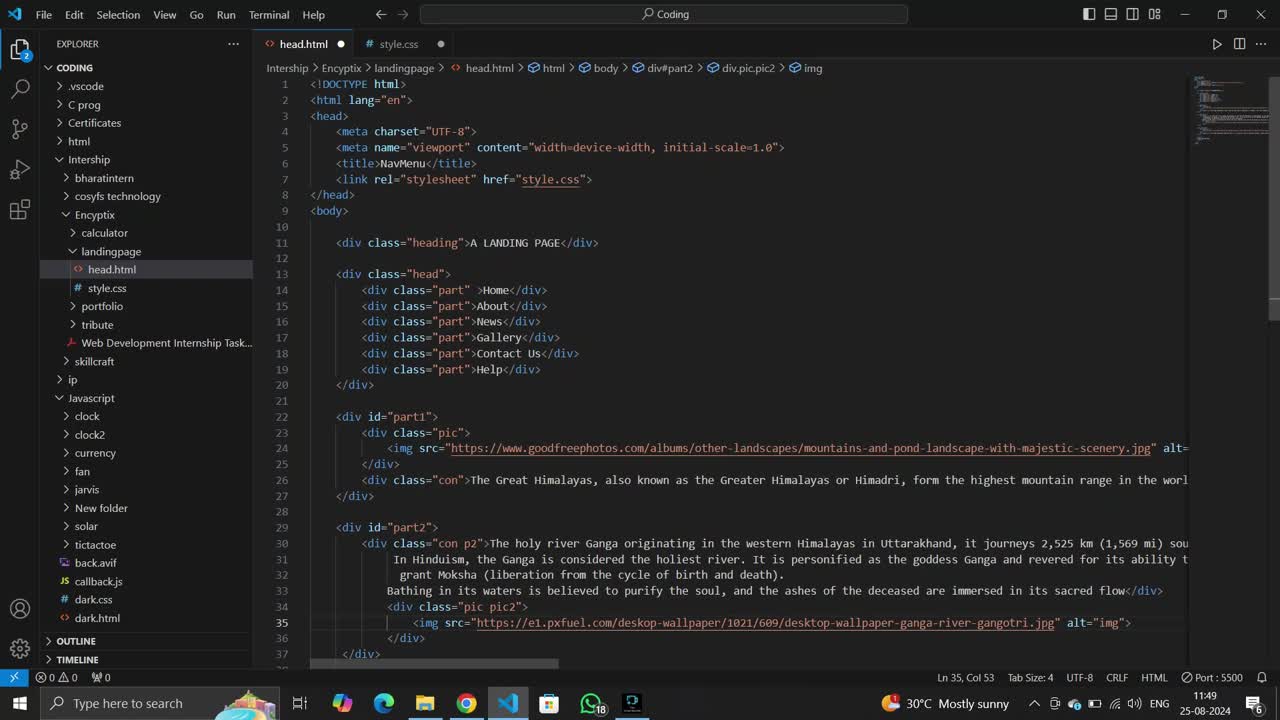 MUKUL SHARMA on LinkedIn: #task1 #encryptix #internship #webdevelopment MUKUL SHARMA on LinkedIn: #task1 #encryptix #internship #webdevelopment