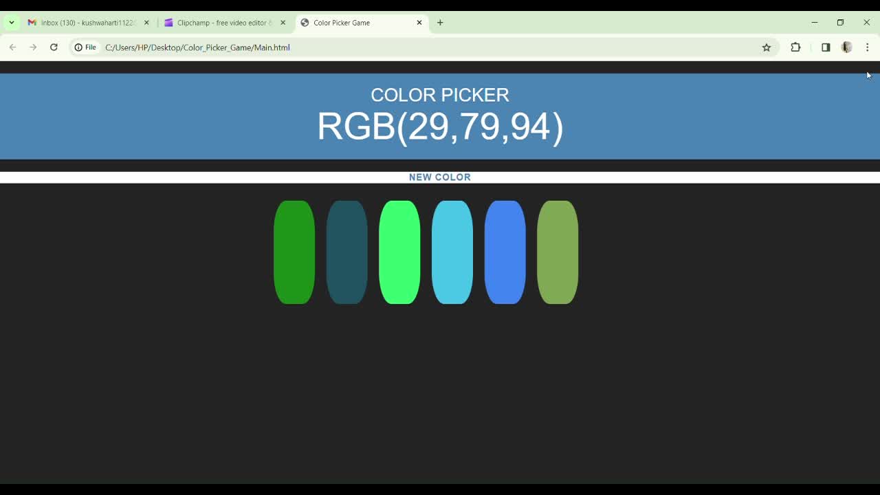 Color Picker game with HTML, CSS, and JavaScript | Arti Kushwah posted ... Color Picker game with HTML, CSS, and JavaScript | Arti Kushwah posted ...