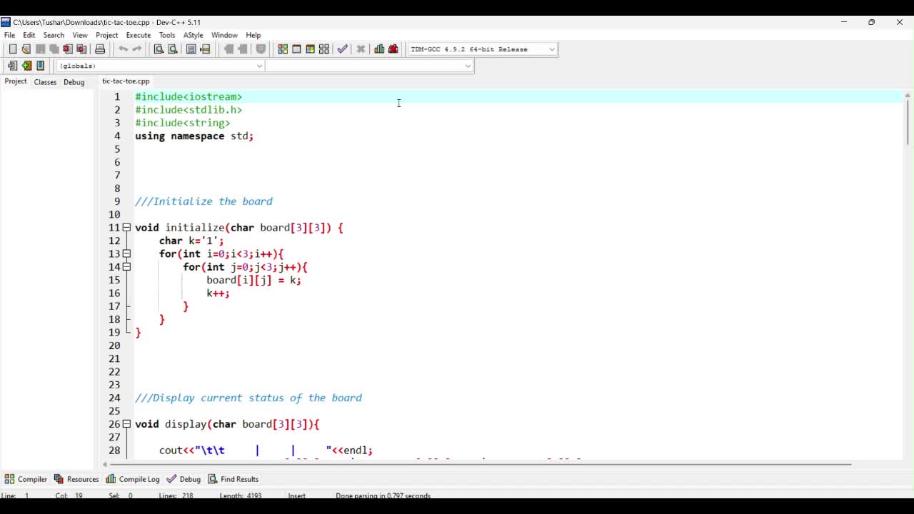 Tushar Sharma on LinkedIn: #tictactoe #cplusplus #codingfun Tushar Sharma on LinkedIn: #tictactoe #cplusplus #codingfun