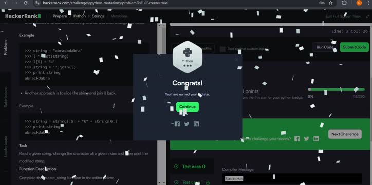Simran . on LinkedIn: #python #coding #hackerrank #achievement # ... Simran . on LinkedIn: #python #coding #hackerrank #achievement # ...