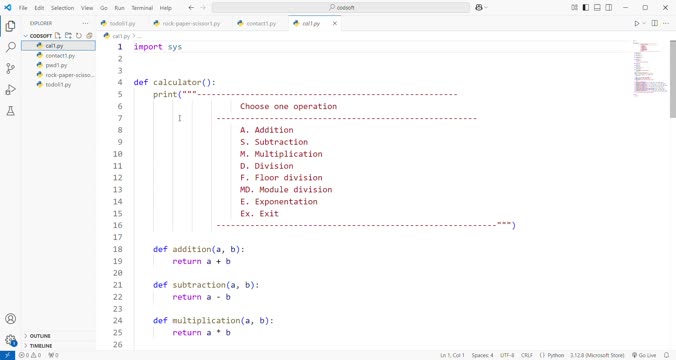 Jyoti Kumari on LinkedIn: My Python calculator Project for CodSoft ... Jyoti Kumari on LinkedIn: My Python calculator Project for CodSoft ...
