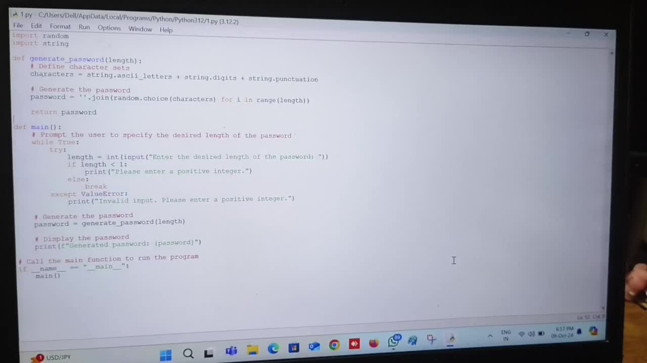 Ragini Ph on LinkedIn: #codsoft #internship #python #passwordgenerator Ragini Ph on LinkedIn: #codsoft #internship #python #passwordgenerator