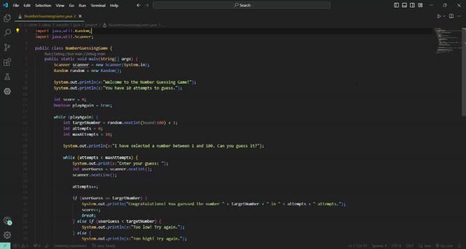Satyam Patil on LinkedIn: #numbergame #java #internship #coding Satyam Patil on LinkedIn: #numbergame #java #internship #coding