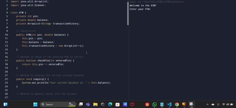 Nikhil Kumar on LinkedIn: #java #programming #octanet #task1 #atmsimulation Nikhil Kumar on LinkedIn: #java #programming #octanet #task1 #atmsimulation