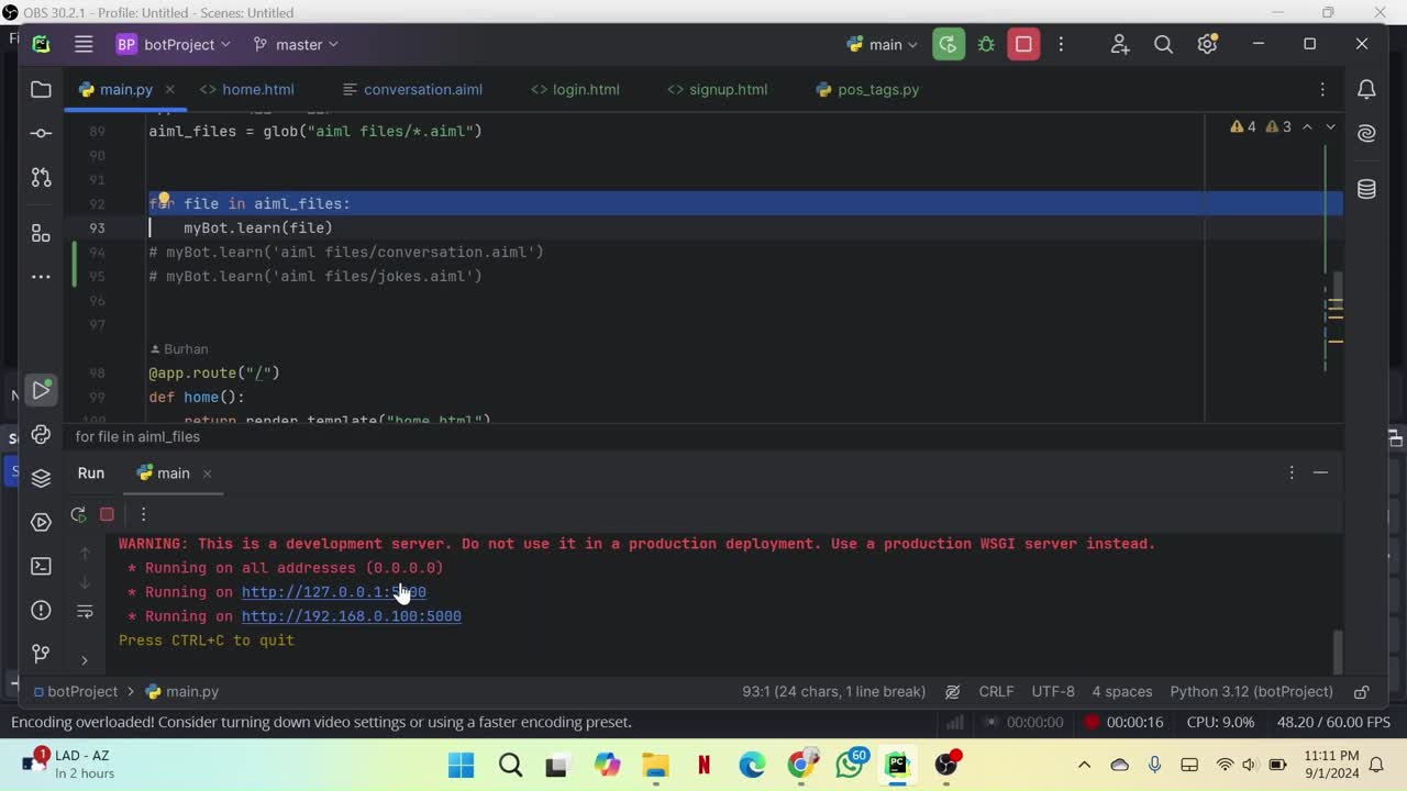 Syed Burhan Ahmed on LinkedIn: #aiml #chatbot #python #flask #nlp #ai # ... Syed Burhan Ahmed on LinkedIn: #aiml #chatbot #python #flask #nlp #ai # ...
