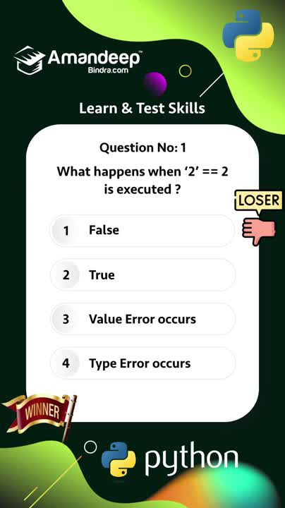 Python Quiz: Learn & Test Skills | Amandeep Bindra posted on the topic ... Python Quiz: Learn & Test Skills | Amandeep Bindra posted on the topic ...