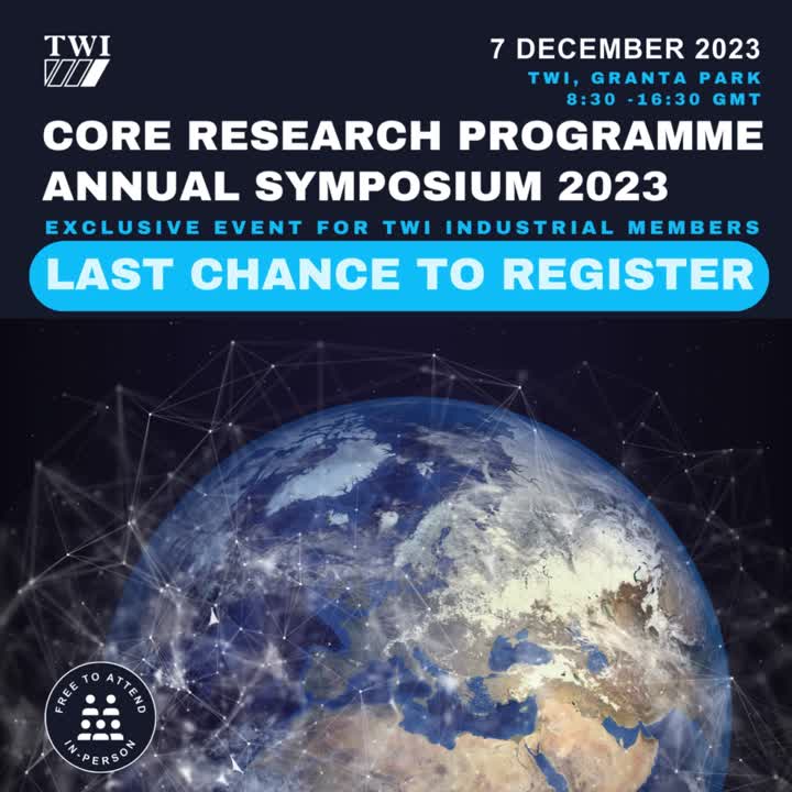 TWI on LinkedIn: #coreresearchprogramme #engineering #research # ... TWI on LinkedIn: #coreresearchprogramme #engineering #research # ...