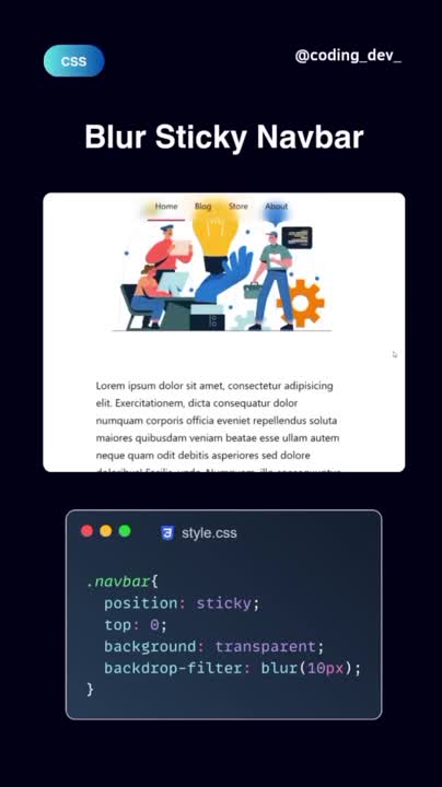 Blur Sticky Navbar using CSS | Dorsa Asnavandi posted on the topic ... Blur Sticky Navbar using CSS | Dorsa Asnavandi posted on the topic ...