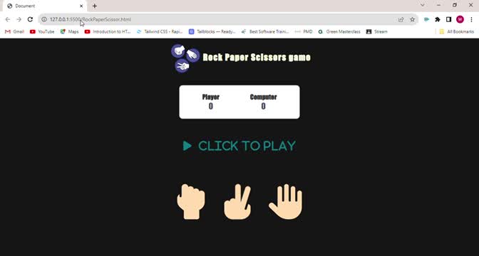 Created Rock Paper Scissor game using HTML , CSS and JavaScript ... Created Rock Paper Scissor game using HTML , CSS and JavaScript ...