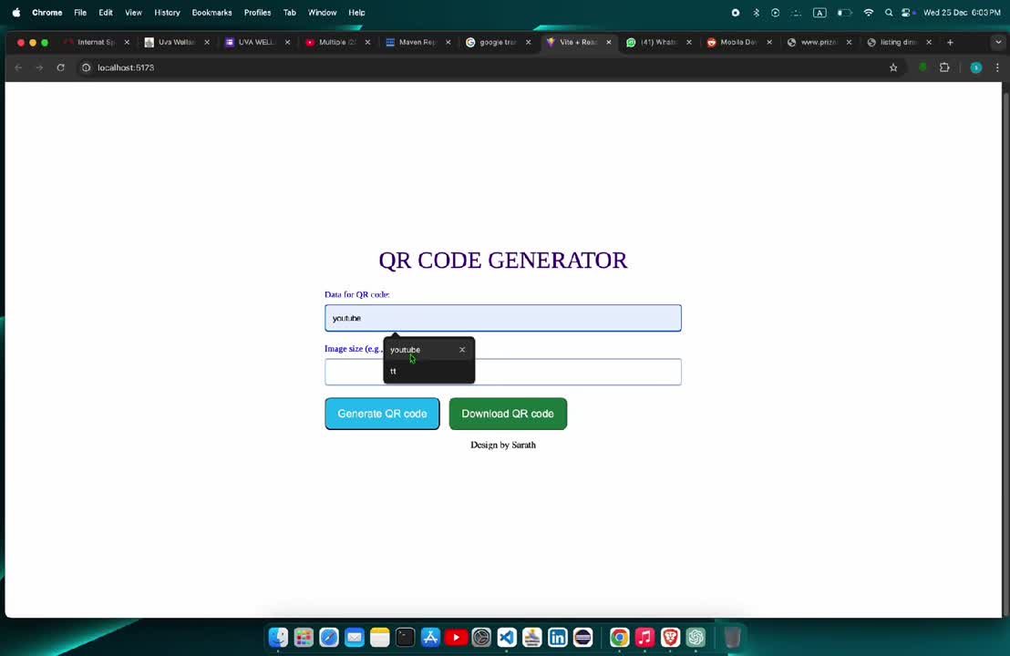 sarath kumar on LinkedIn: #reactjs #webdevelopment #qrcodegenerator # ... sarath kumar on LinkedIn: #reactjs #webdevelopment #qrcodegenerator # ...