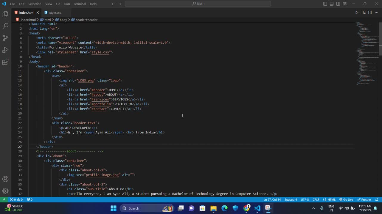 Ayan Ali on LinkedIn: #internship #webdevelopment #html #css #codsoft Ayan Ali on LinkedIn: #internship #webdevelopment #html #css #codsoft