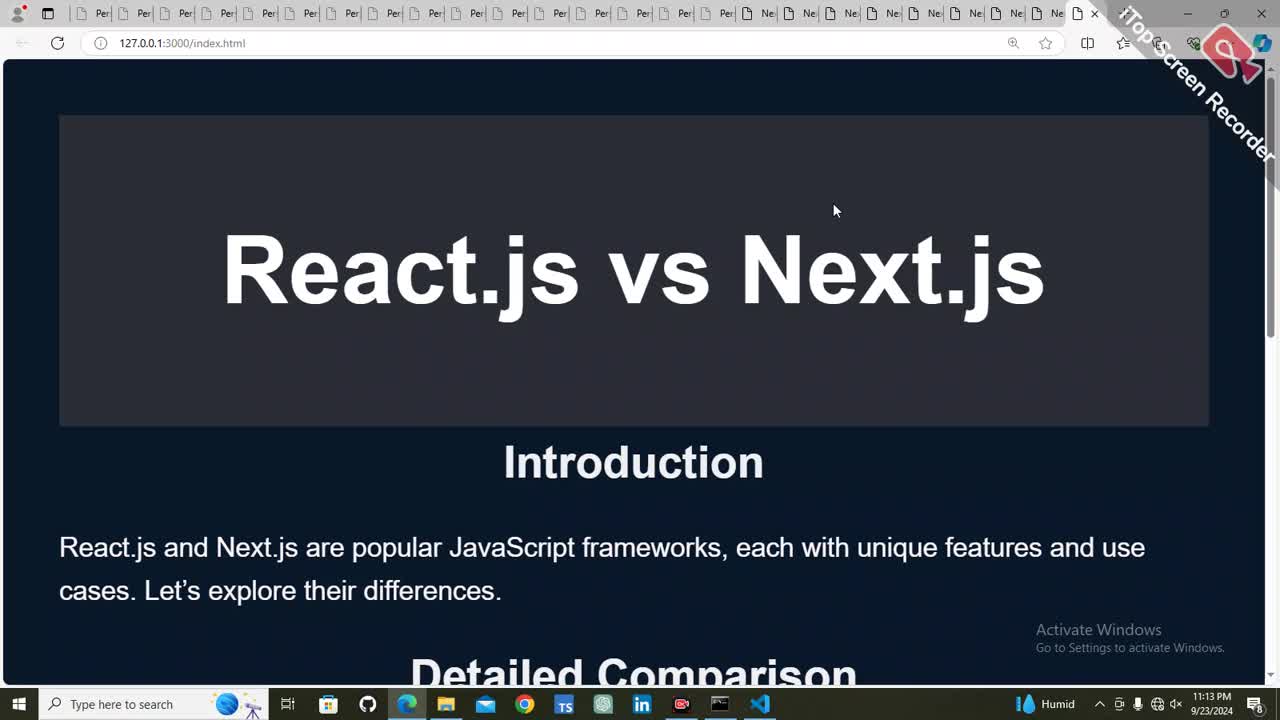 alishba Abid on LinkedIn: Next.js vs React.js (Built with HTML & CSS) 🌐 ... alishba Abid on LinkedIn: Next.js vs React.js (Built with HTML & CSS) 🌐 ...