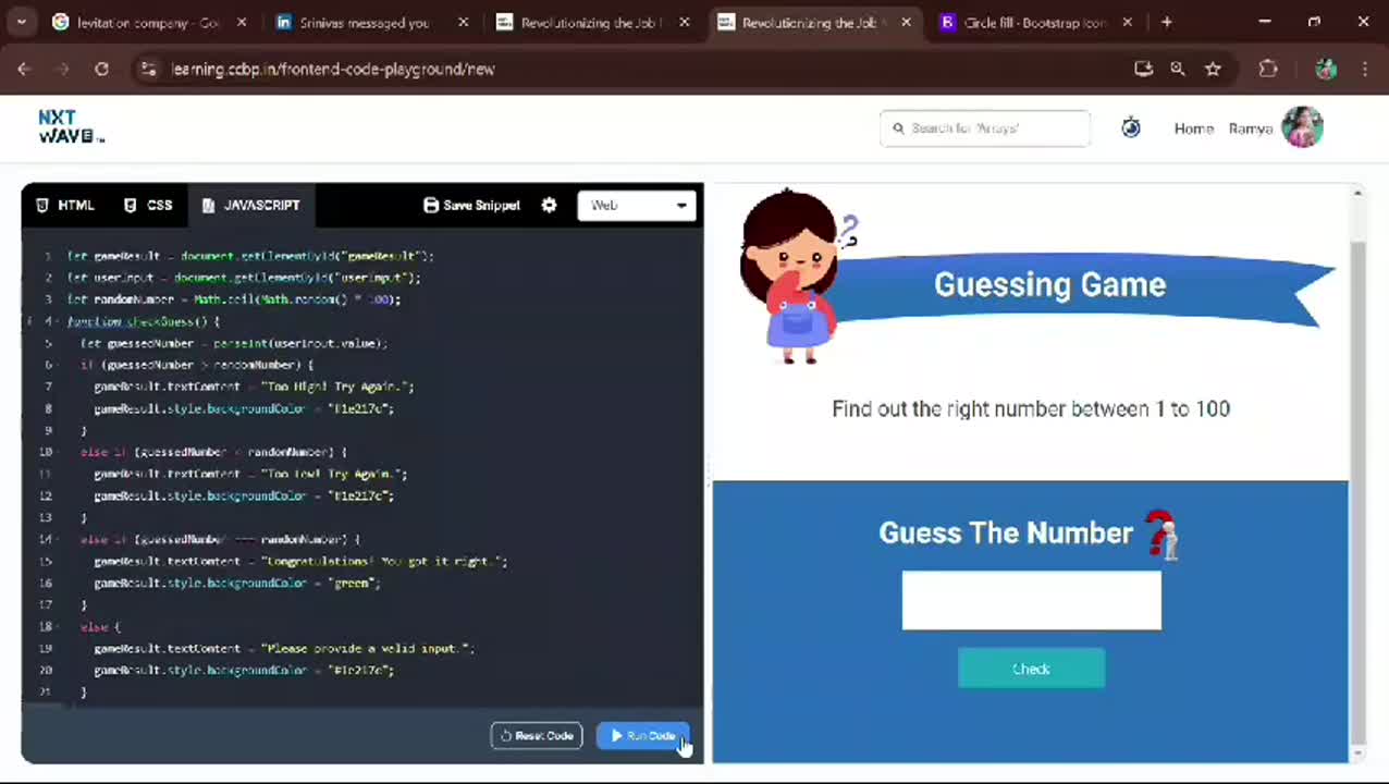 Keerthi Ramya on LinkedIn: #javascript #guessing #utilizing #javascript ... Keerthi Ramya on LinkedIn: #javascript #guessing #utilizing #javascript ...