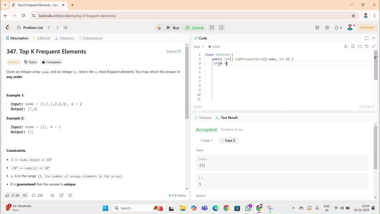 DSA - Top k Frequent Elements --> leetCode -Problem-347 By Using Of ... DSA - Top k Frequent Elements --> leetCode -Problem-347 By Using Of ...
