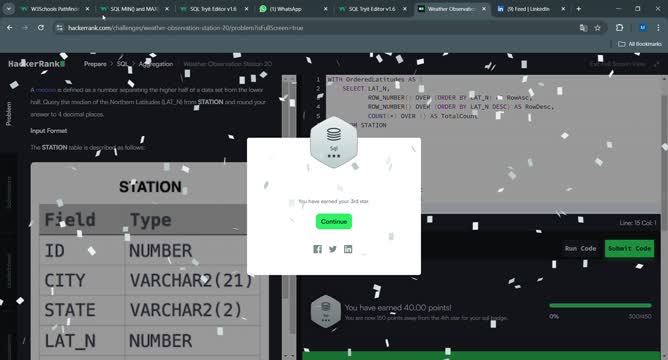 Manish Dahake on LinkedIn: #sql #dataskills #hackerrank #continuouslearning Manish Dahake on LinkedIn: #sql #dataskills #hackerrank #continuouslearning