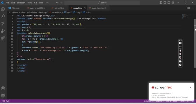 Deepthi Raavi en LinkedIn: #array #html #css #javascript #average Deepthi Raavi en LinkedIn: #array #html #css #javascript #average