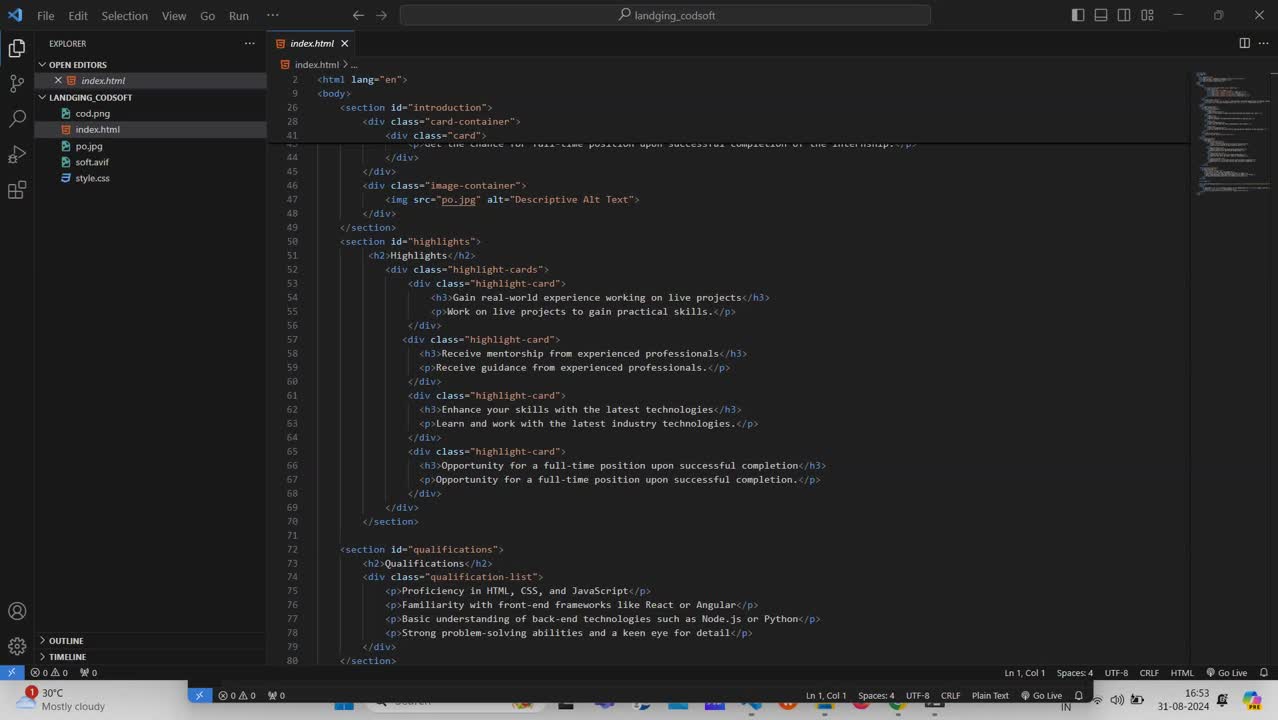 Ankit Gupta on LinkedIn: #codsoft #internship #webdevelopment # ... Ankit Gupta on LinkedIn: #codsoft #internship #webdevelopment # ...
