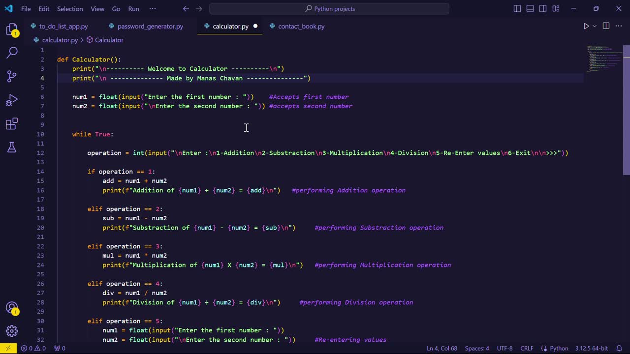 Manas Chavan on LinkedIn: #pythonprogramming #coding # ... Manas Chavan on LinkedIn: #pythonprogramming #coding # ...