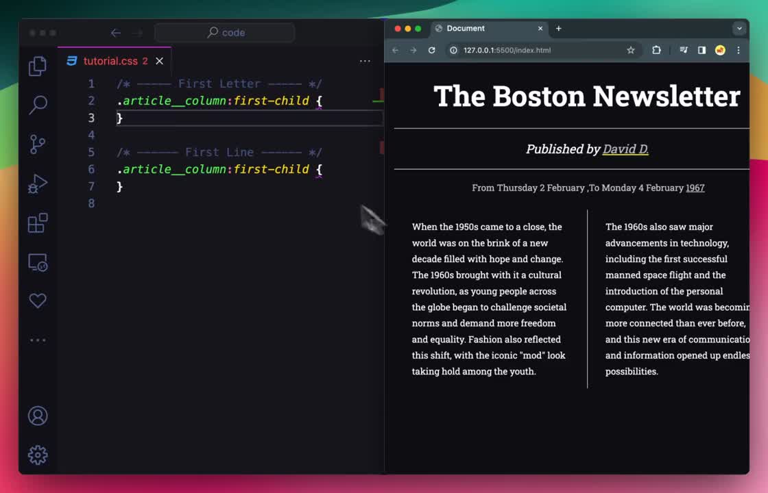 Arbaoui Mehdi on LinkedIn: CSS IS AWESOME #7 CSS Newspaper Subheadings Arbaoui Mehdi on LinkedIn: CSS IS AWESOME #7 CSS Newspaper Subheadings