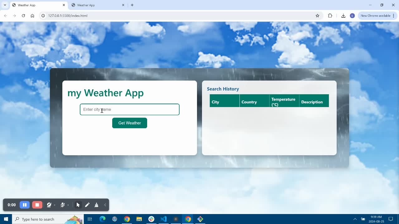 Karthika Thirukonda Sadasivam on LinkedIn: My First Weather App using ... Karthika Thirukonda Sadasivam on LinkedIn: My First Weather App using ...