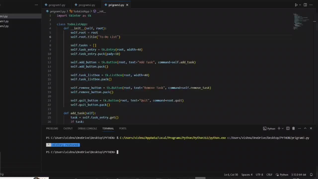 VISHNU S on LinkedIn: #codsoft #pythonprogramming VISHNU S on LinkedIn: #codsoft #pythonprogramming