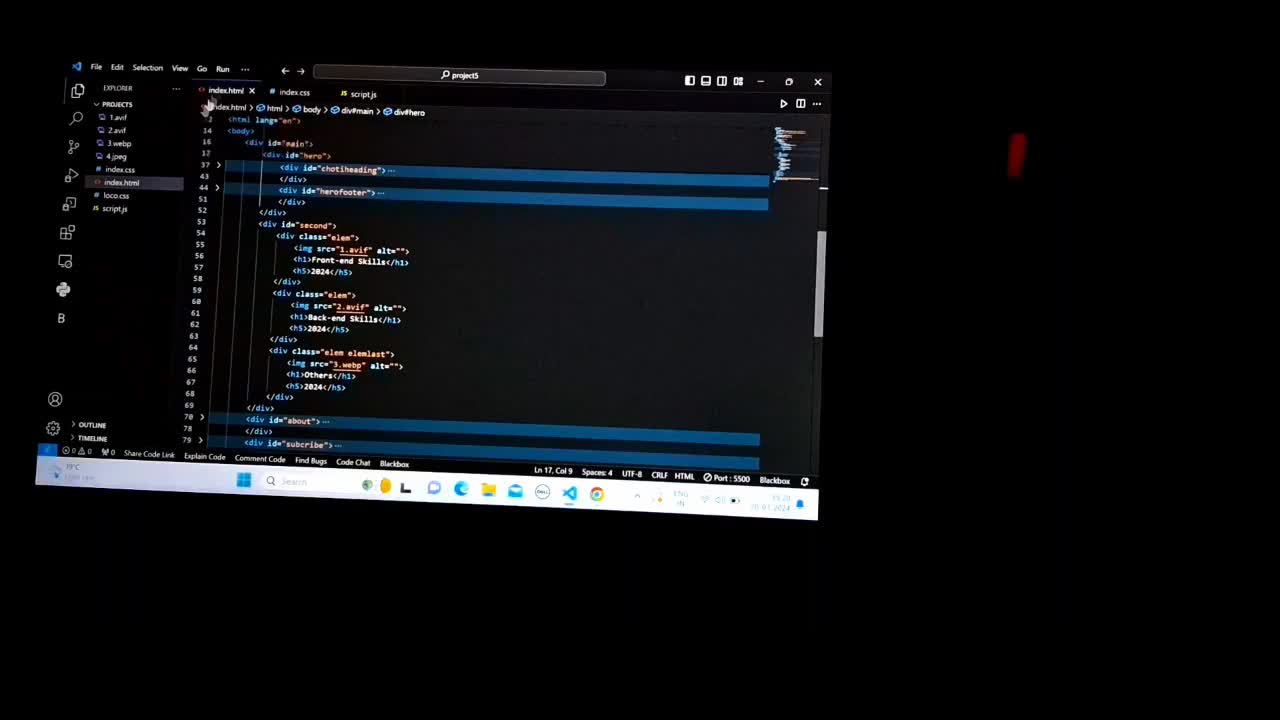 π₯Created this portfolio webpage using html, css, and js. π¨βπ»Also used ... π₯Created this portfolio webpage using html, css, and js. π¨βπ»Also used ...