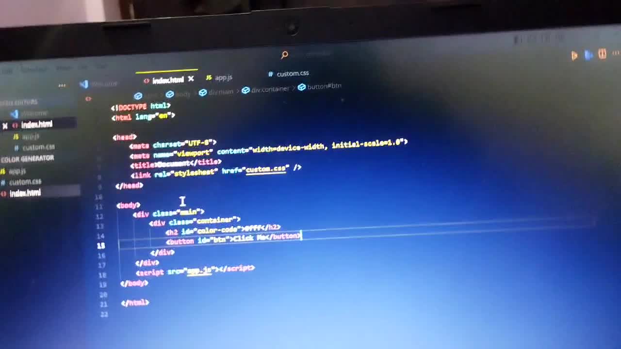 Om Singhal on LinkedIn: I learn the Random color generator using html ... Om Singhal on LinkedIn: I learn the Random color generator using html ...