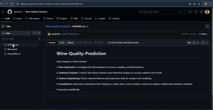 Janshi Jha on LinkedIn: #datascience #python #winequalityprediction # ... Janshi Jha on LinkedIn: #datascience #python #winequalityprediction # ...