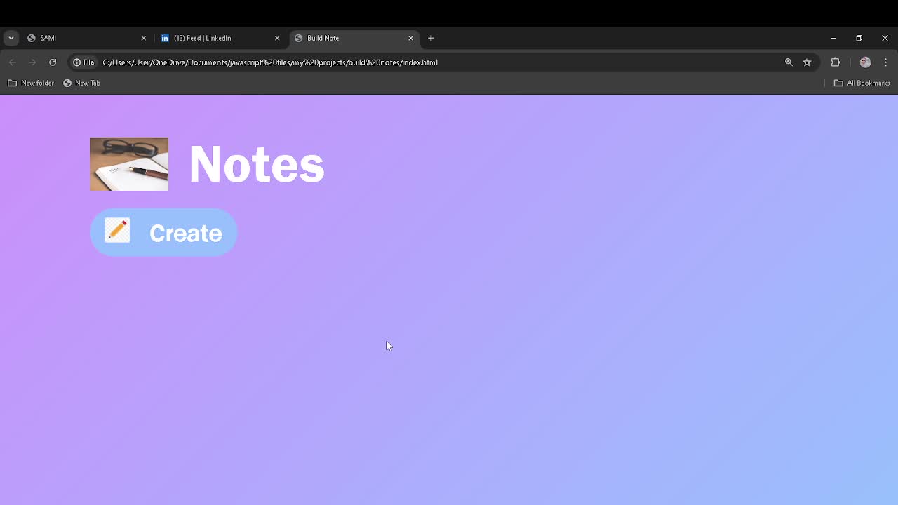 Sami Abdulqadir on LinkedIn: Note pad Create with javascript Sami Abdulqadir on LinkedIn: Note pad Create with javascript