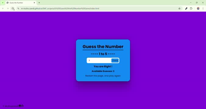 Muthupandi M on LinkedIn: #html #css #javascript #guessthenumber # ... Muthupandi M on LinkedIn: #html #css #javascript #guessthenumber # ...